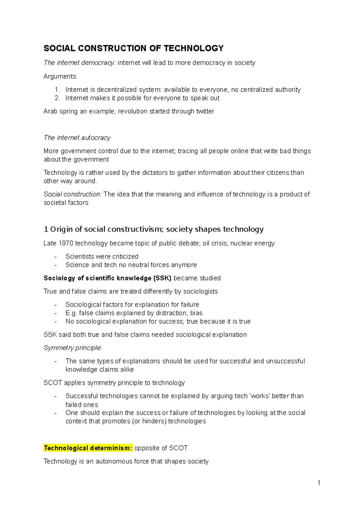 Lecture on Social Construction of Technology: Key Concepts and ...