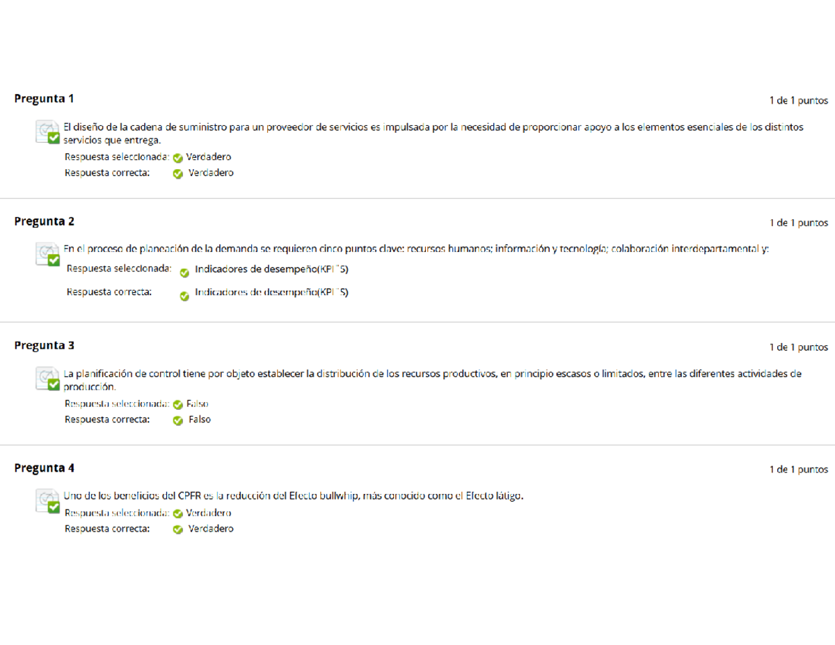 Examen Automatizado de Cadena de Suministro - Preguntas y Respuestas - Studocu