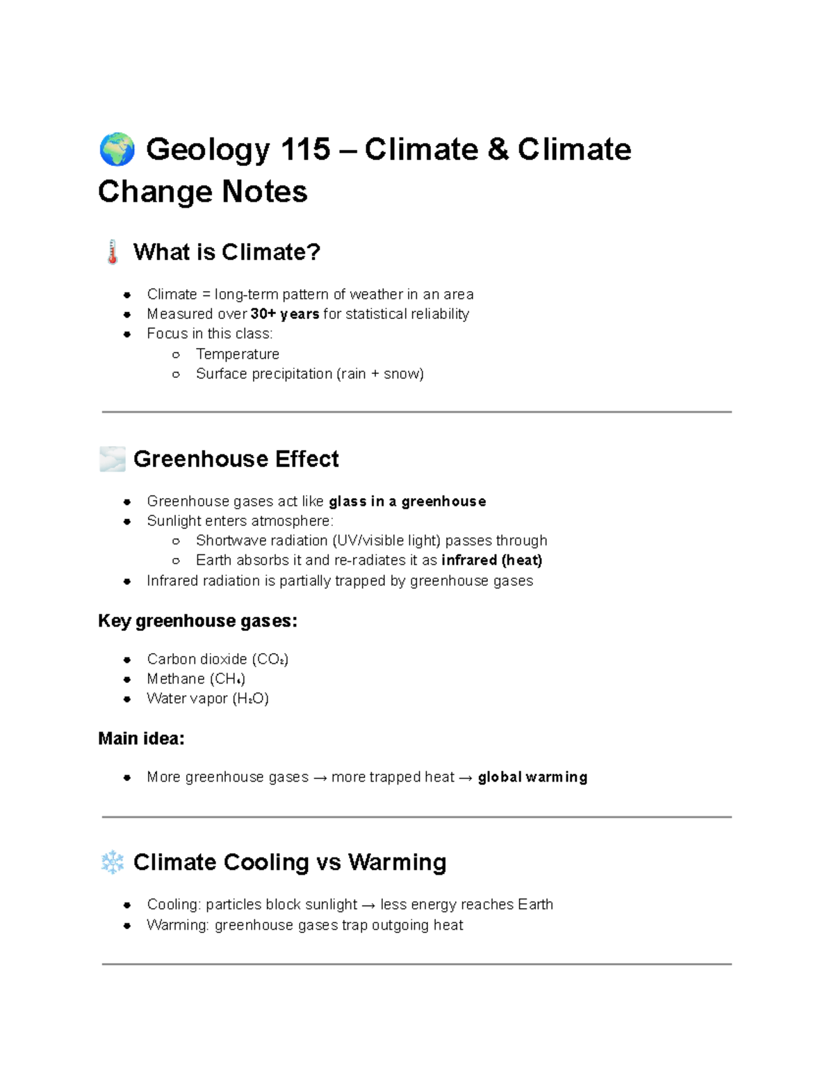 Geology 115 – Climate & Climate Change Notes - Studocu