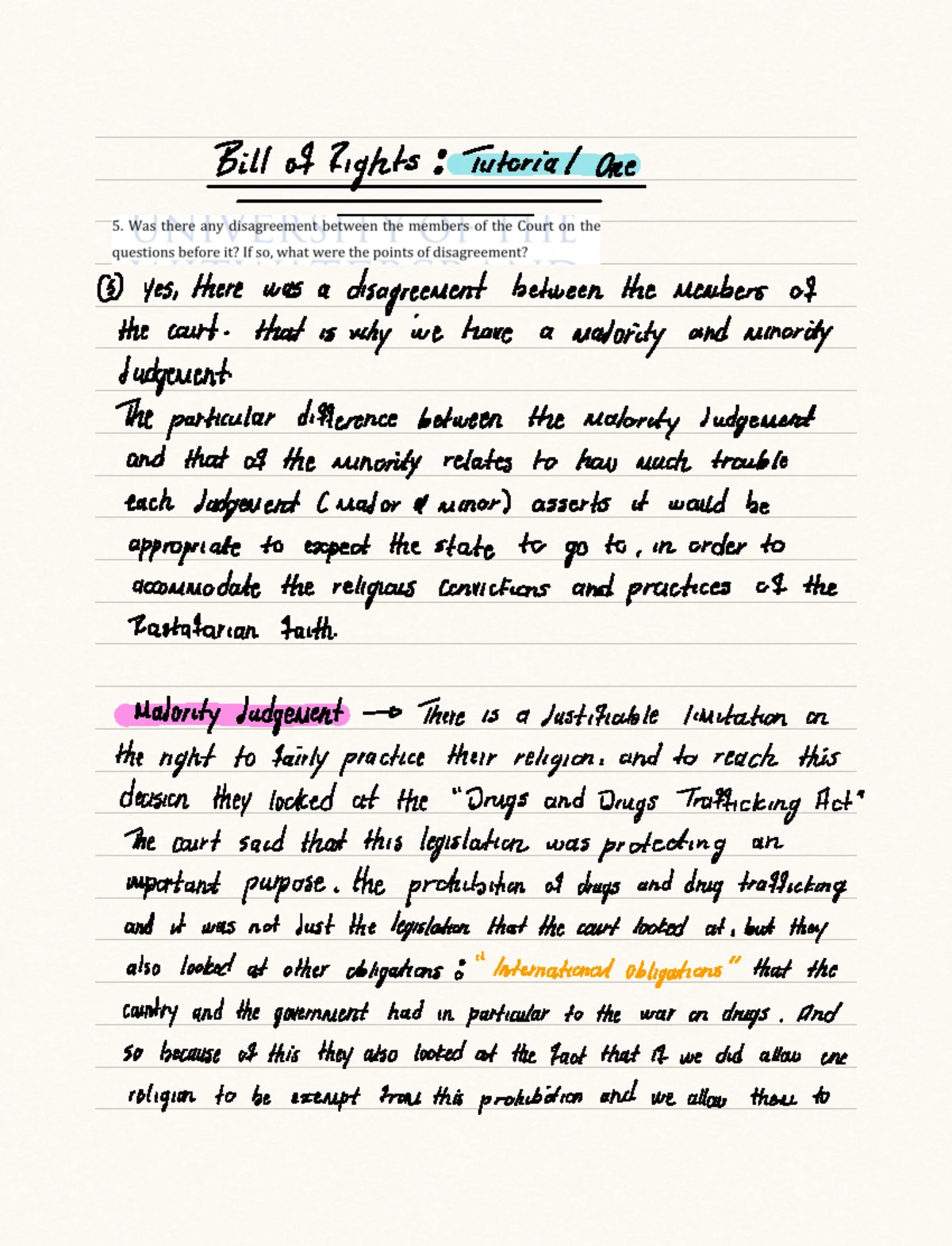 Tutorial 2 - Equality - s9 and 36 - Constitutional Law: Bill of Rights Tutorial 2 (2024) Tutor ...