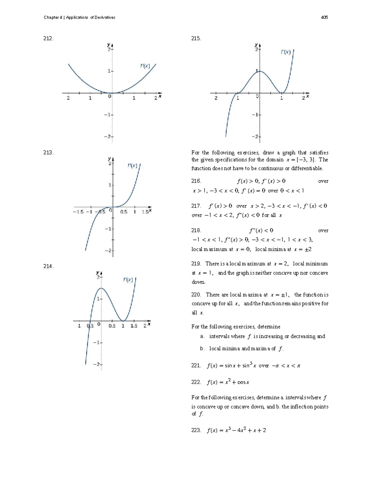 Chapter 4: Applications of Derivatives - Calculus Volume 1 (405, 212 ...