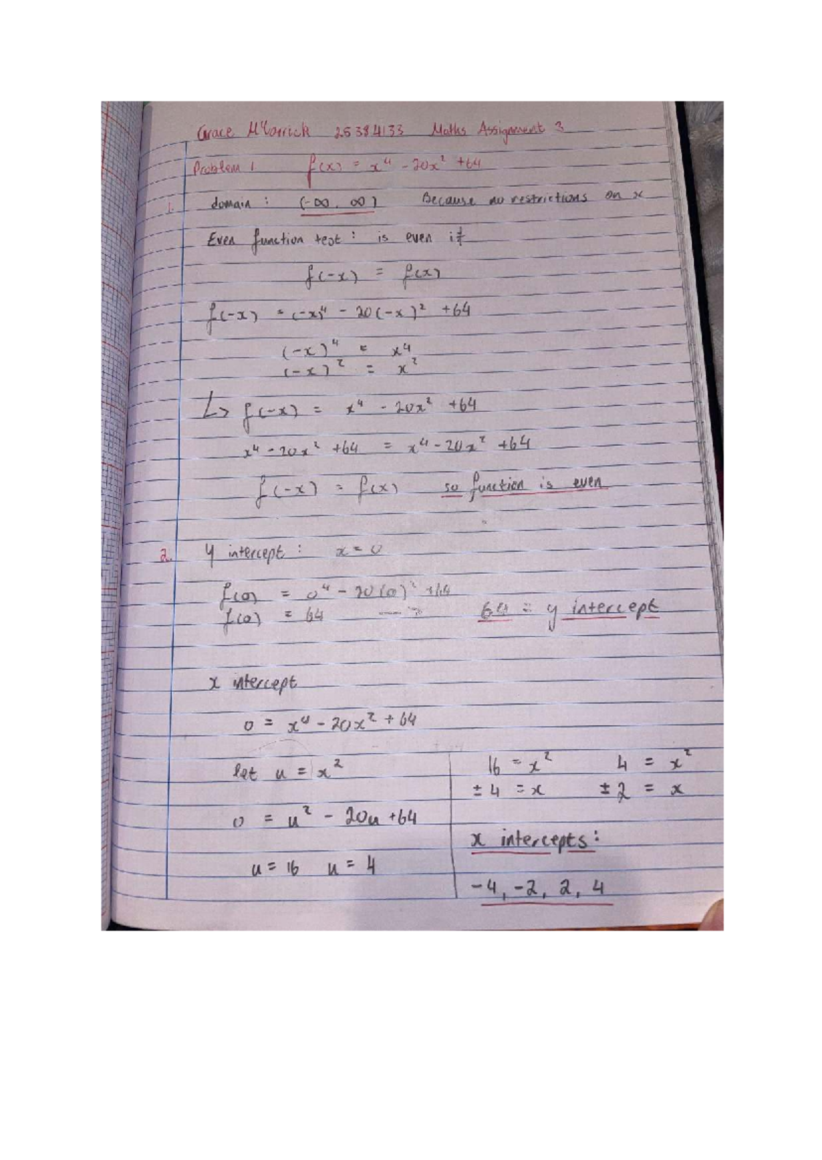 Engineering Maths Assignment 3: Analysis of Functions and Critical ...