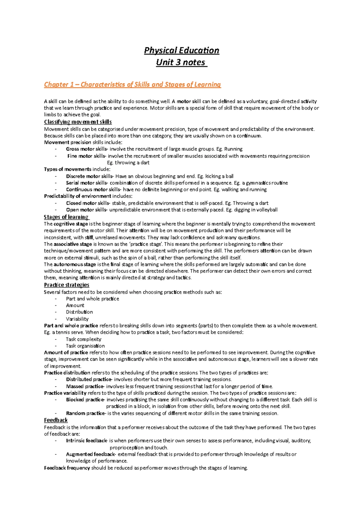 VCE Physical Education Unit 3: Biomechanical Principles Summary - Studocu