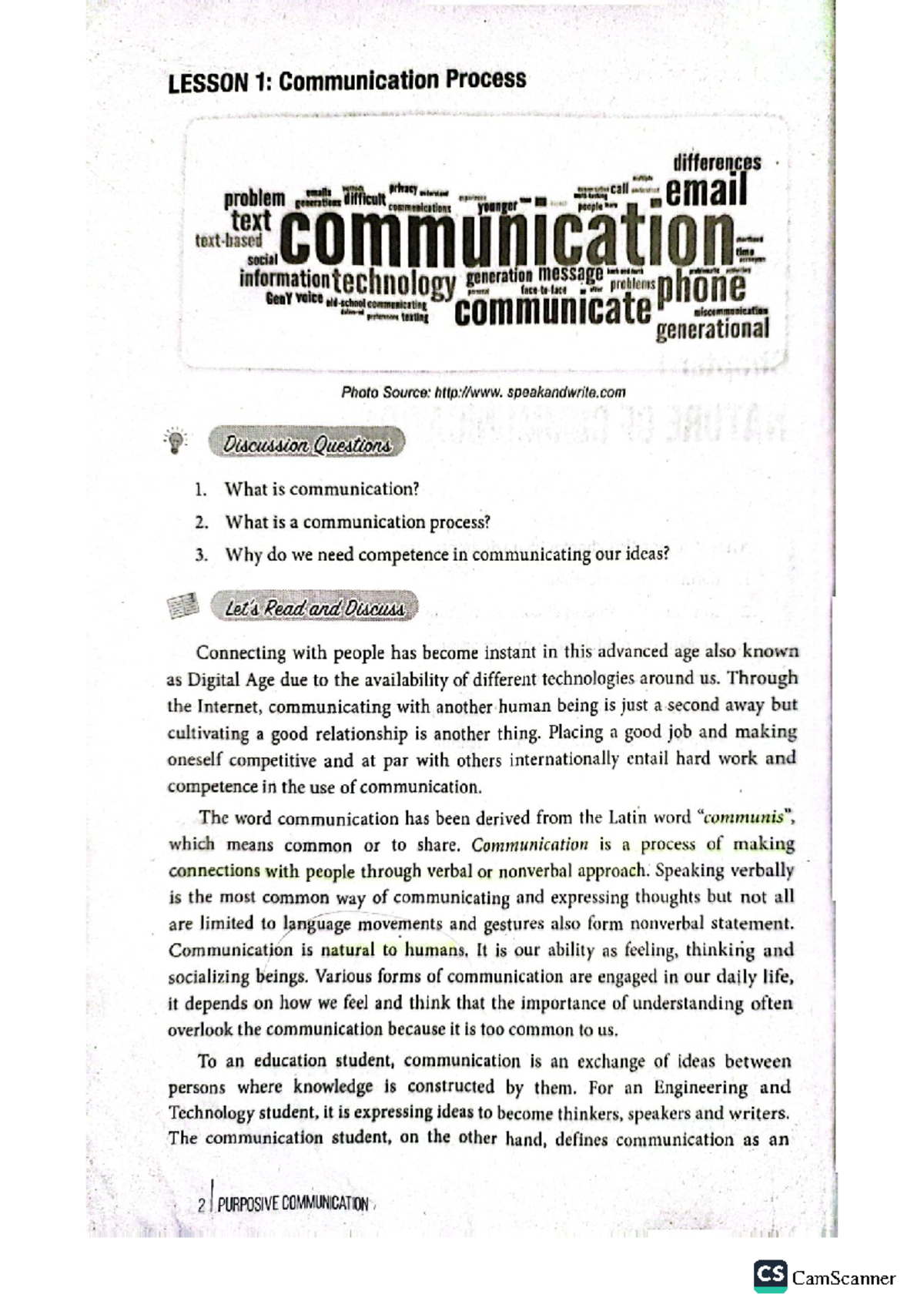 GE05-BOOK- PURPOSIVE COMMUNICATION - Lesson 1: The Communication ...