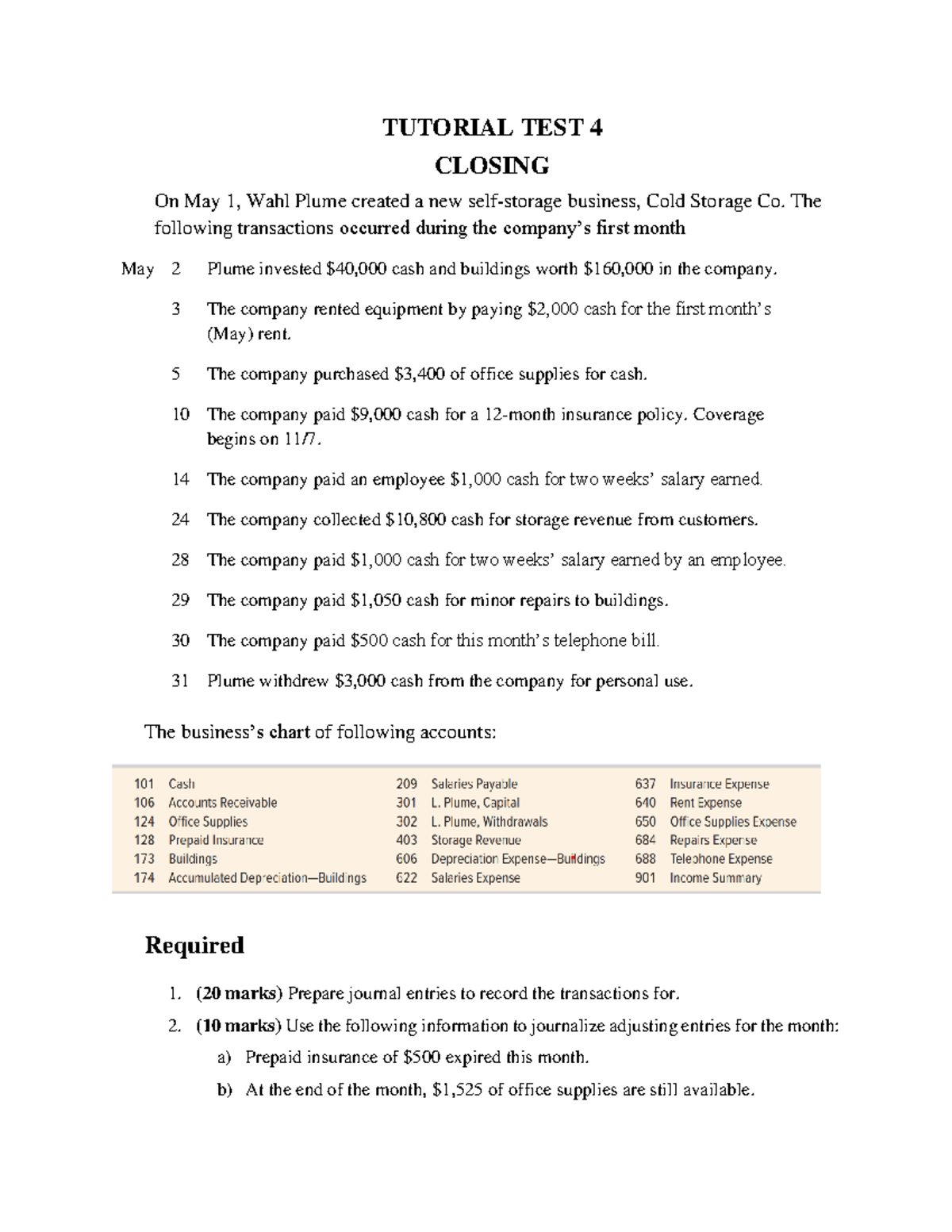 TT4 Closing-PA Assignment: Journal Entries & Adjustments Analysis - Studocu