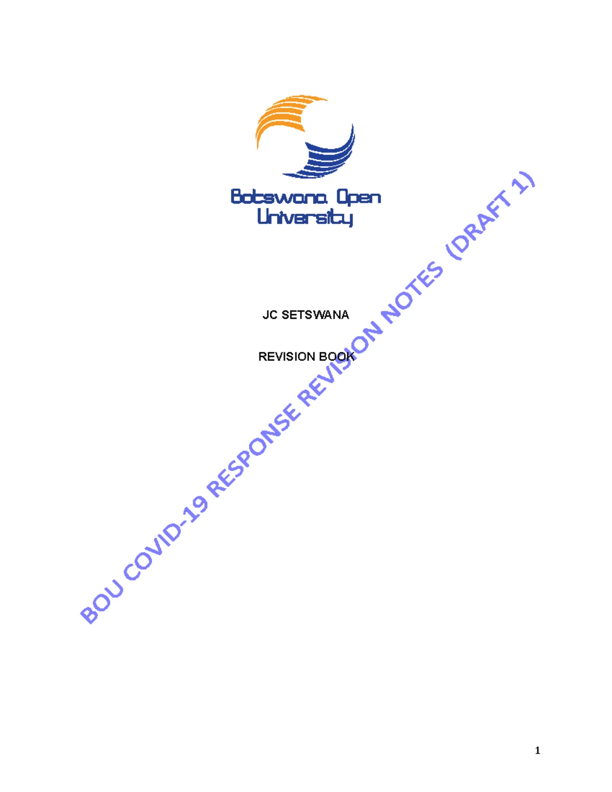 JC Setswana Final Exam Revision Papers for Learners - Studocu