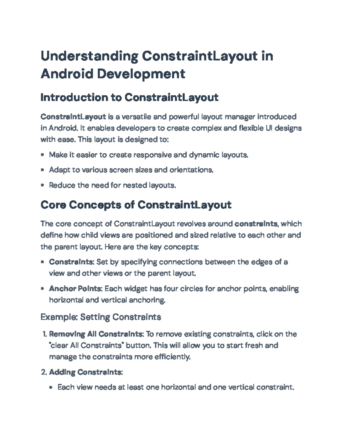 Understanding ConstraintLayout: A Guide for Android Development ...