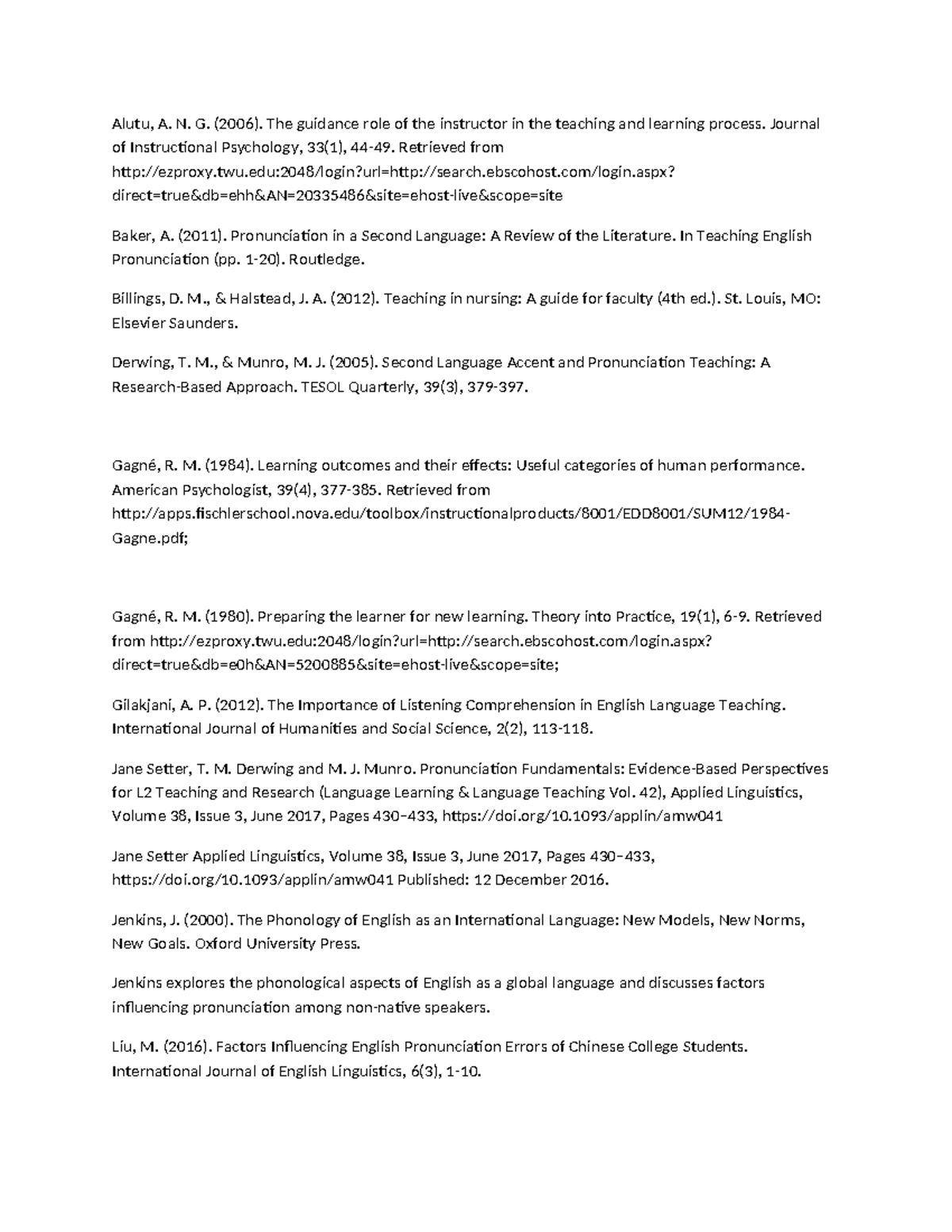 REFE - summarization - Alutu, A. N. G. (2006). The guidance role of the ...