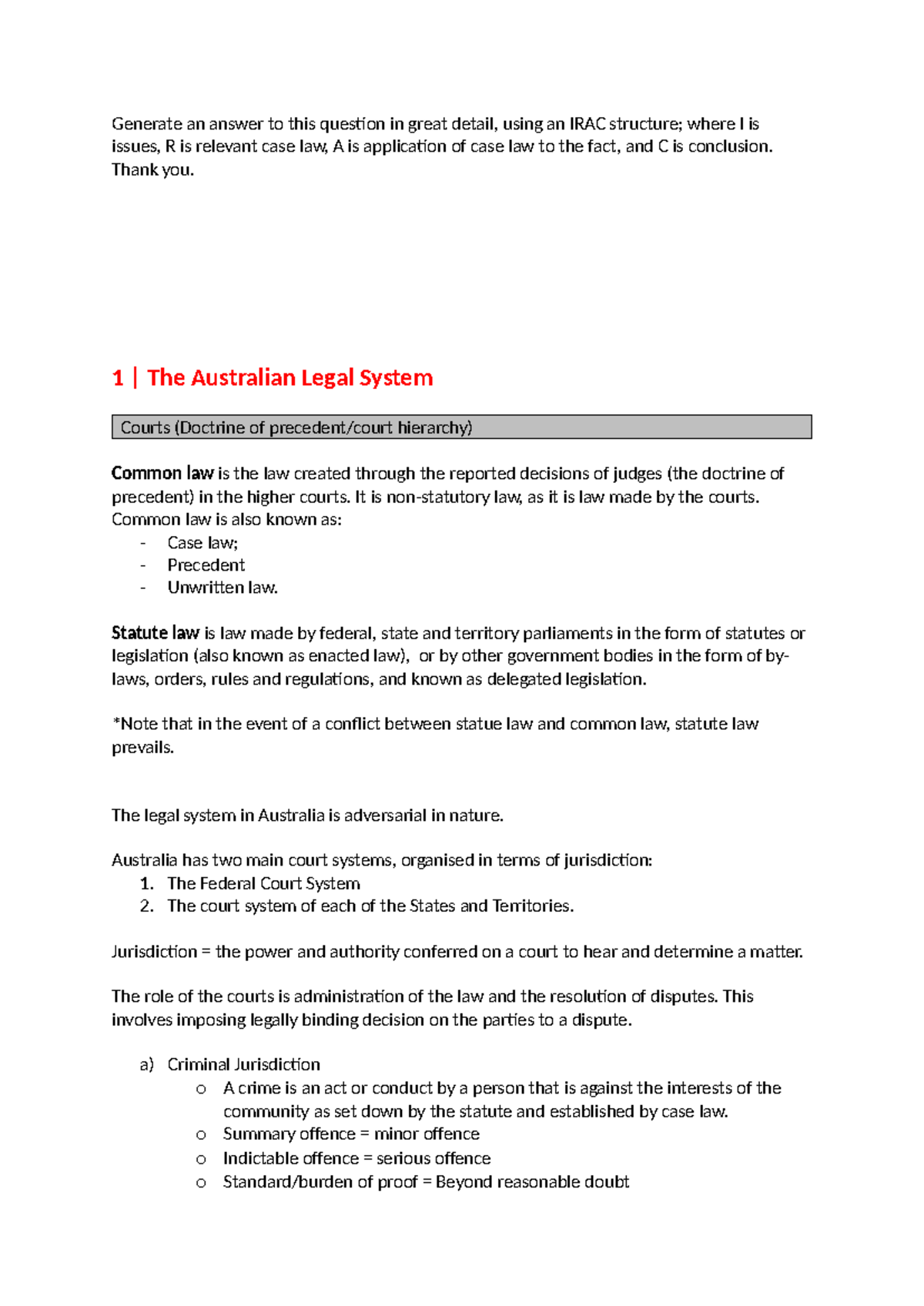 Intro to Law - Final Exam Study Guide: Key Topics & Case Law - Studocu