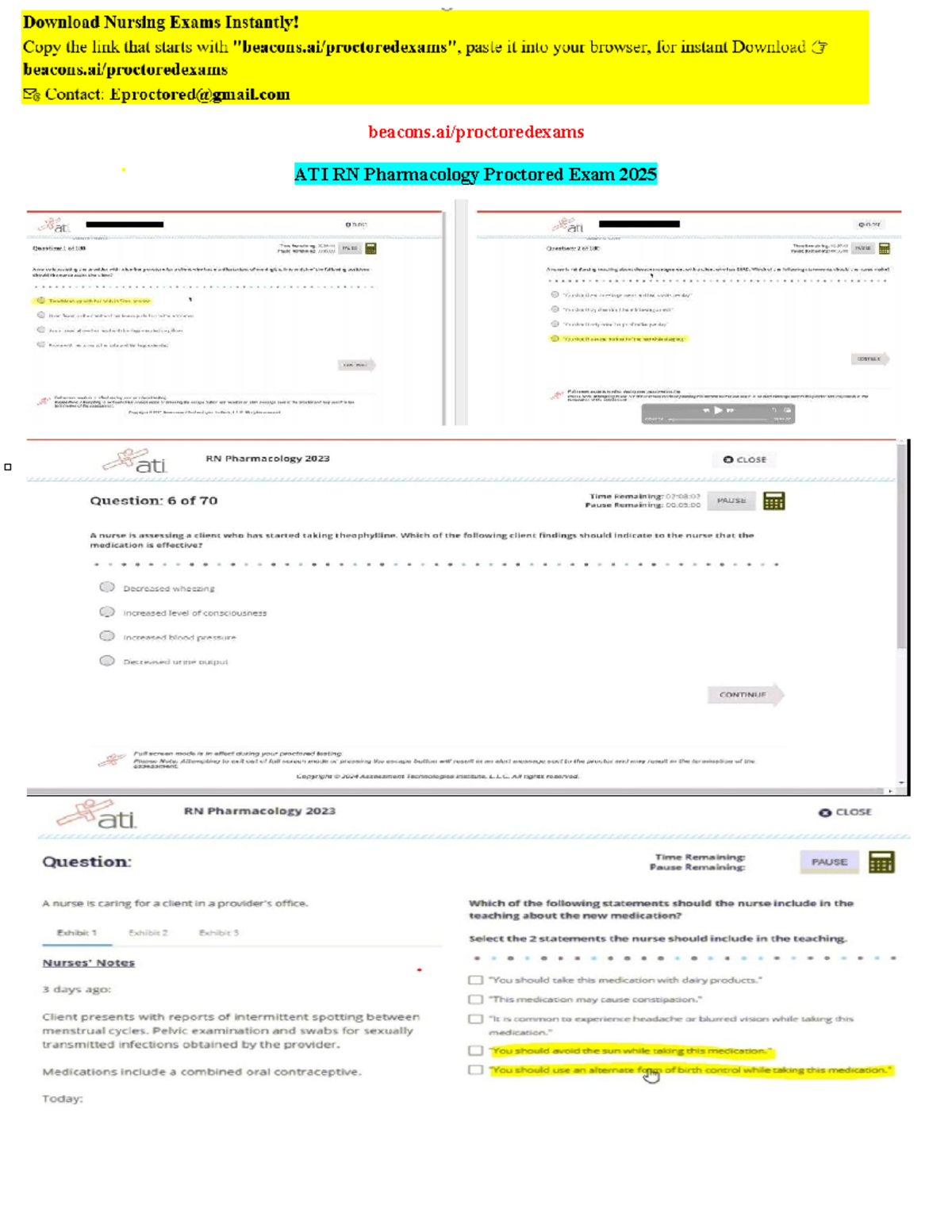 New ATI RN Pharmacology Proctored Exam Study Guide 2025 with NGN - Studocu