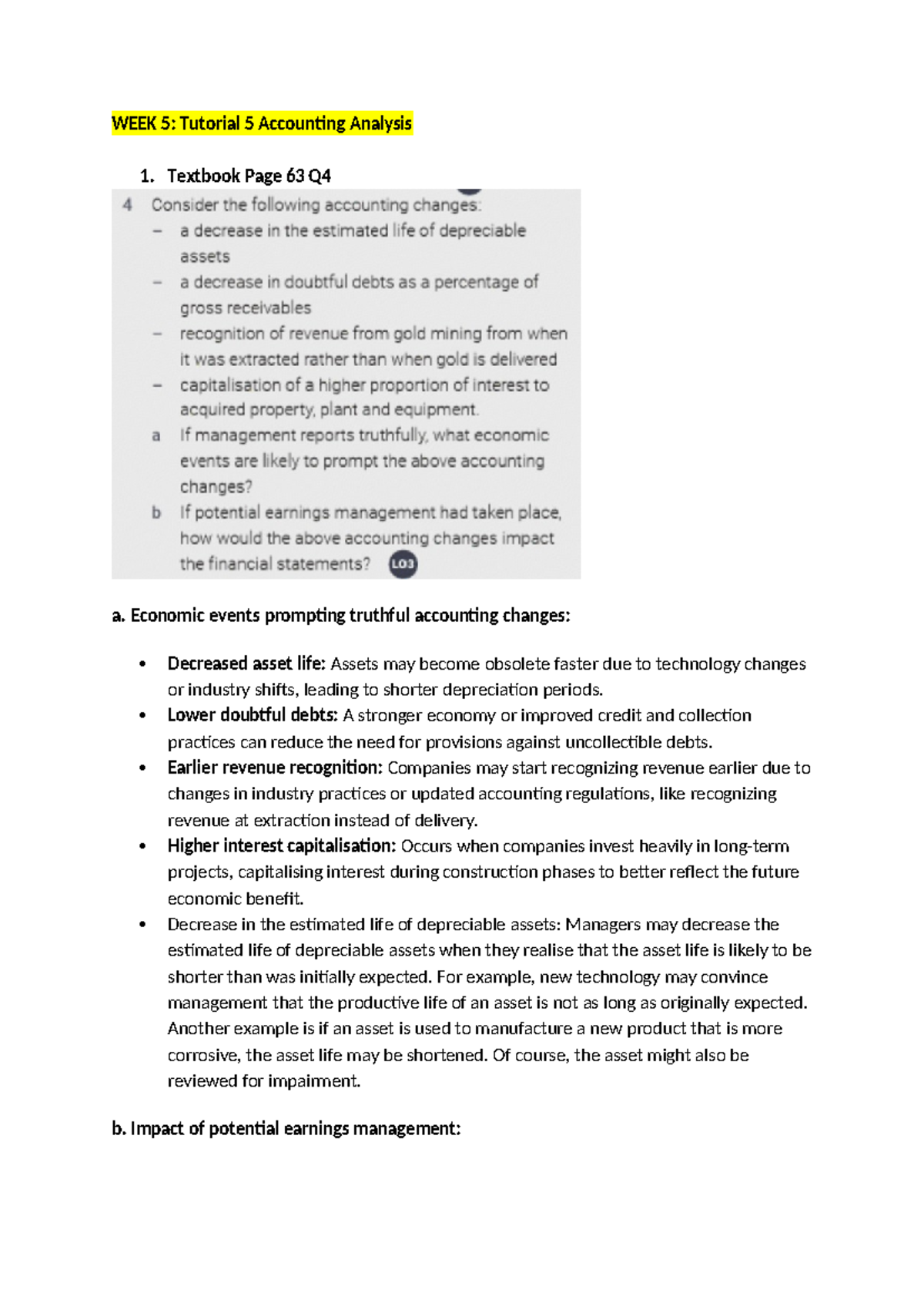 WEEK 5 Tutorial 5 Accounting Analysis-1-1 Questions - WEEK 5: Tutorial ...