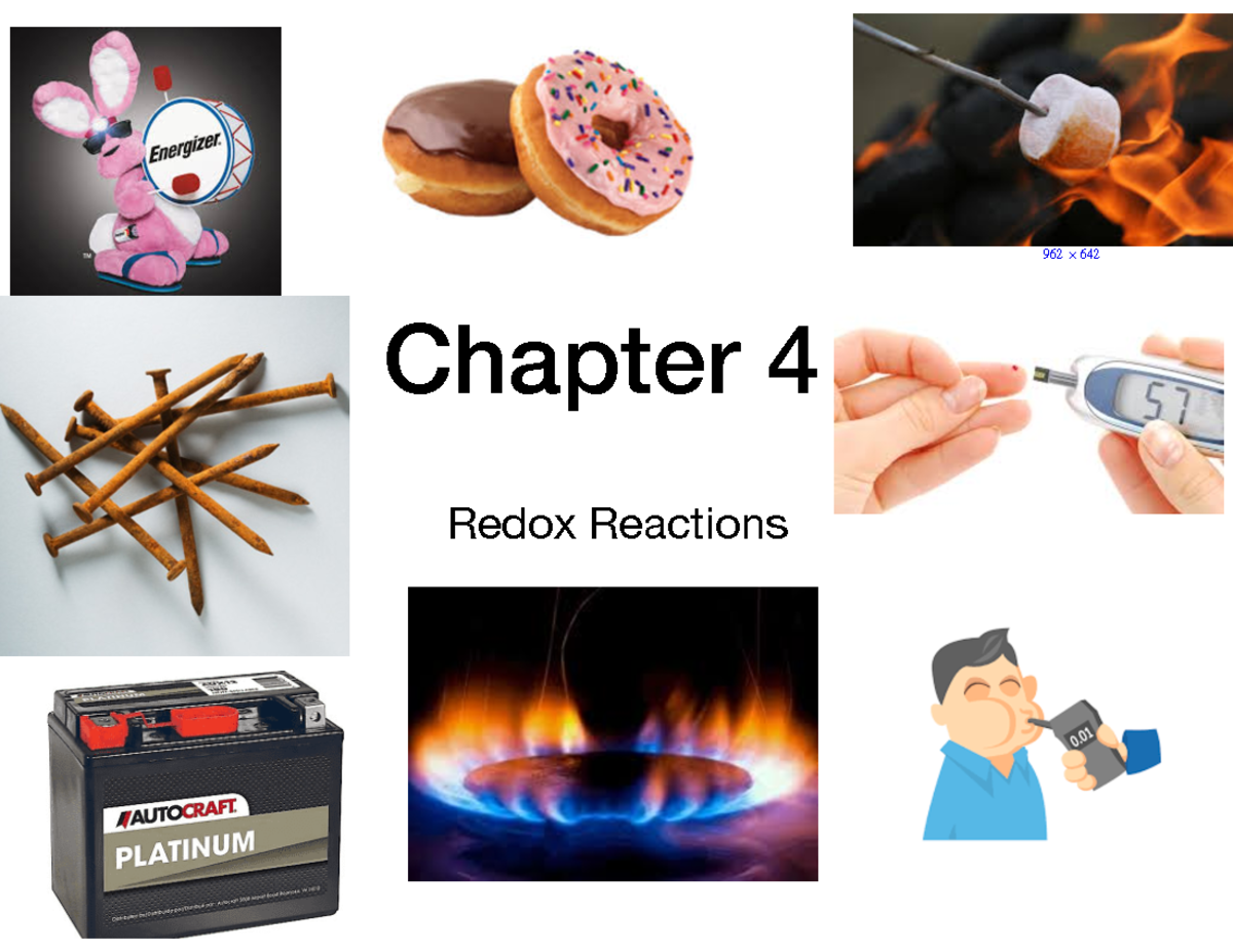 Chemistry Chapter 4: Redox Reactions and Their Applications - Studocu