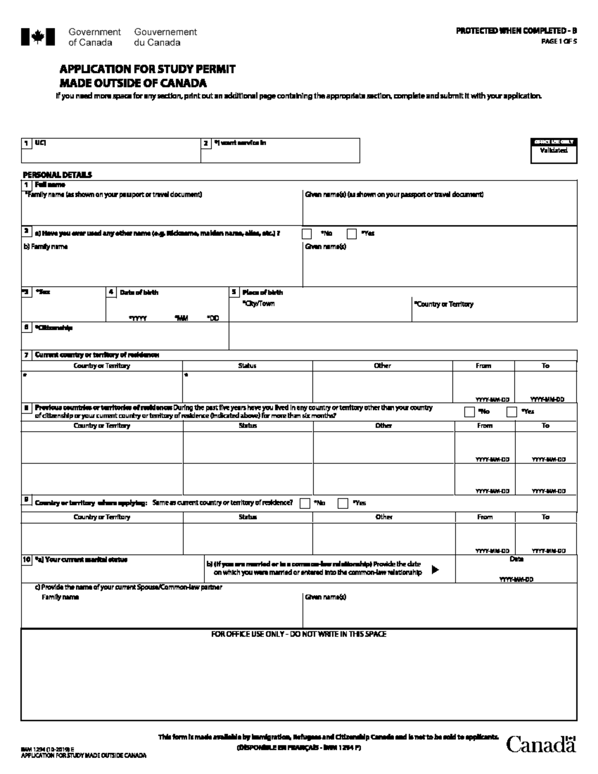 Study Permit form - N/A - ICL 820 - Studocu