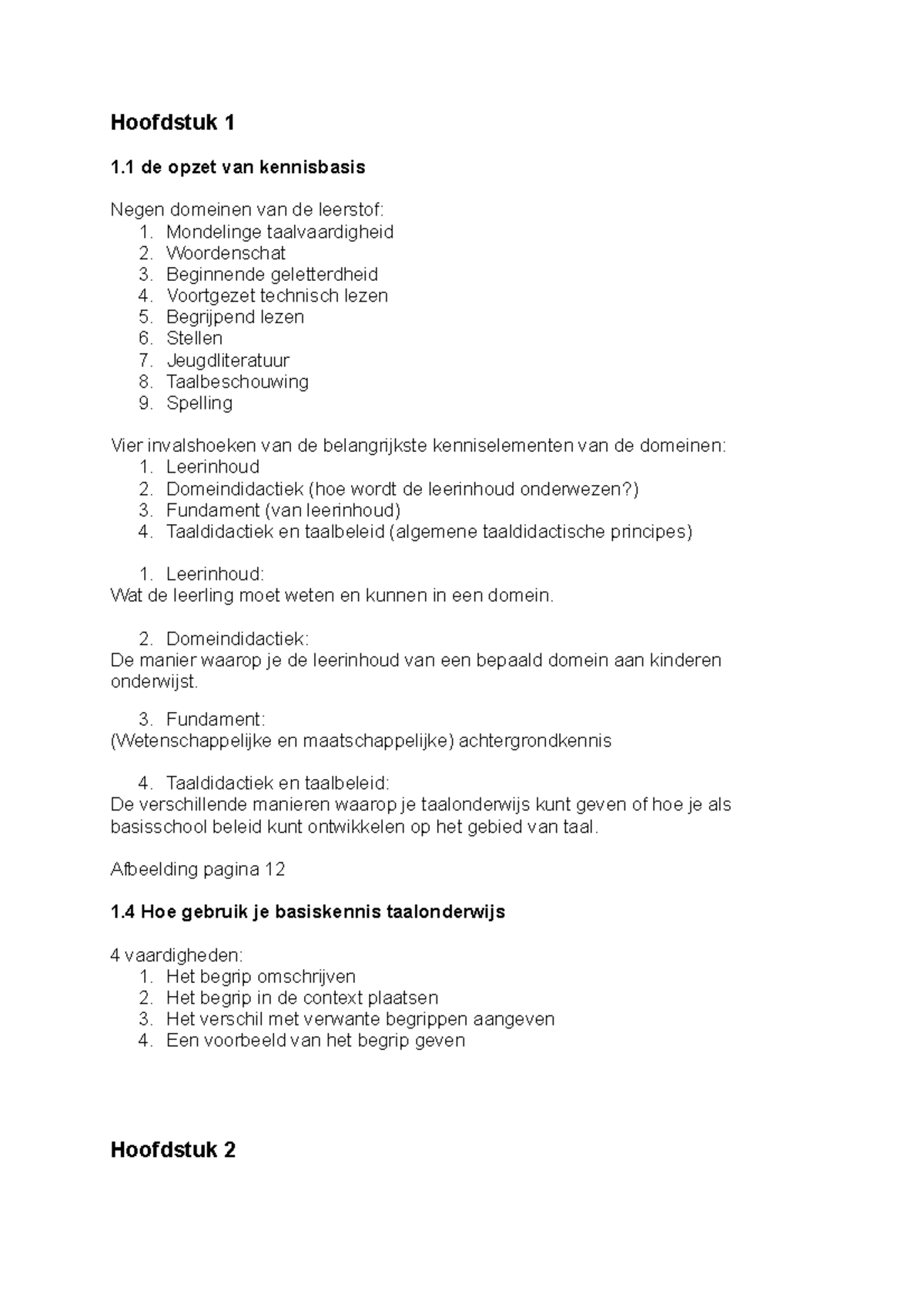 Hoofdstukken 1 & 2 - kb - Basiskennis Taalonderwijs Samenvatting ...
