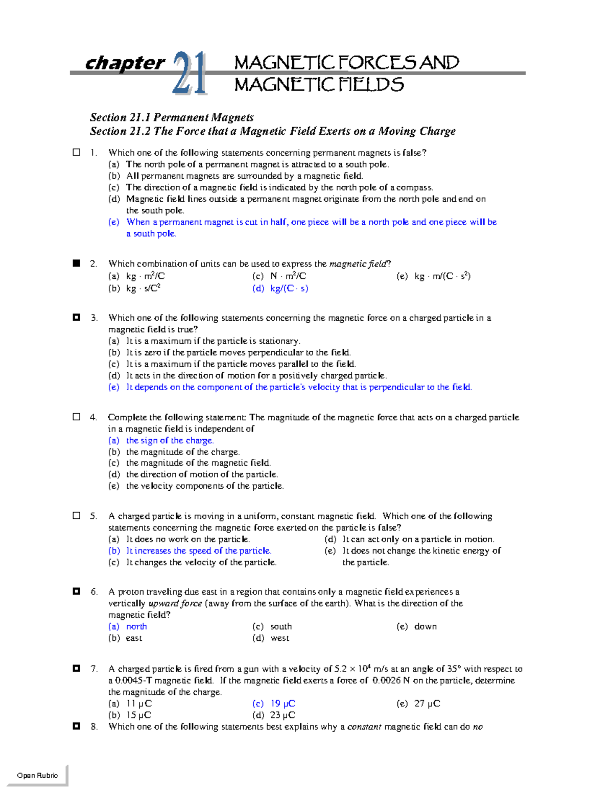 08. Magnetic Forces and Magnetic Fields - MAGNETIC FORCES AND MAGNETIC ...