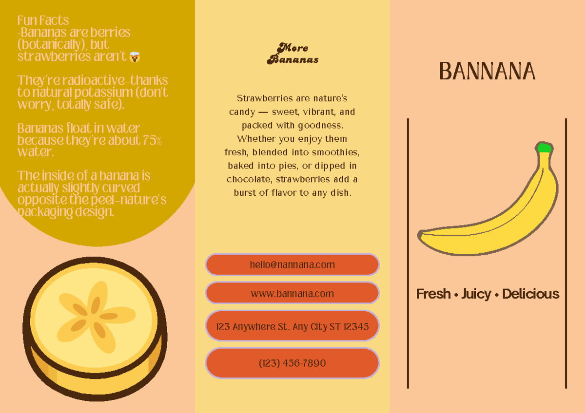 Banana Project: Fun Facts and Nutritional Insights - Studocu