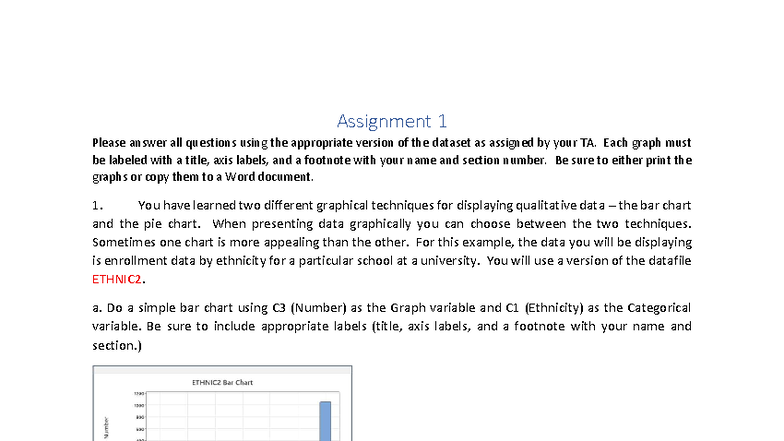 Minitab 1 Assignment: Graphical Techniques for Data Display - Studocu