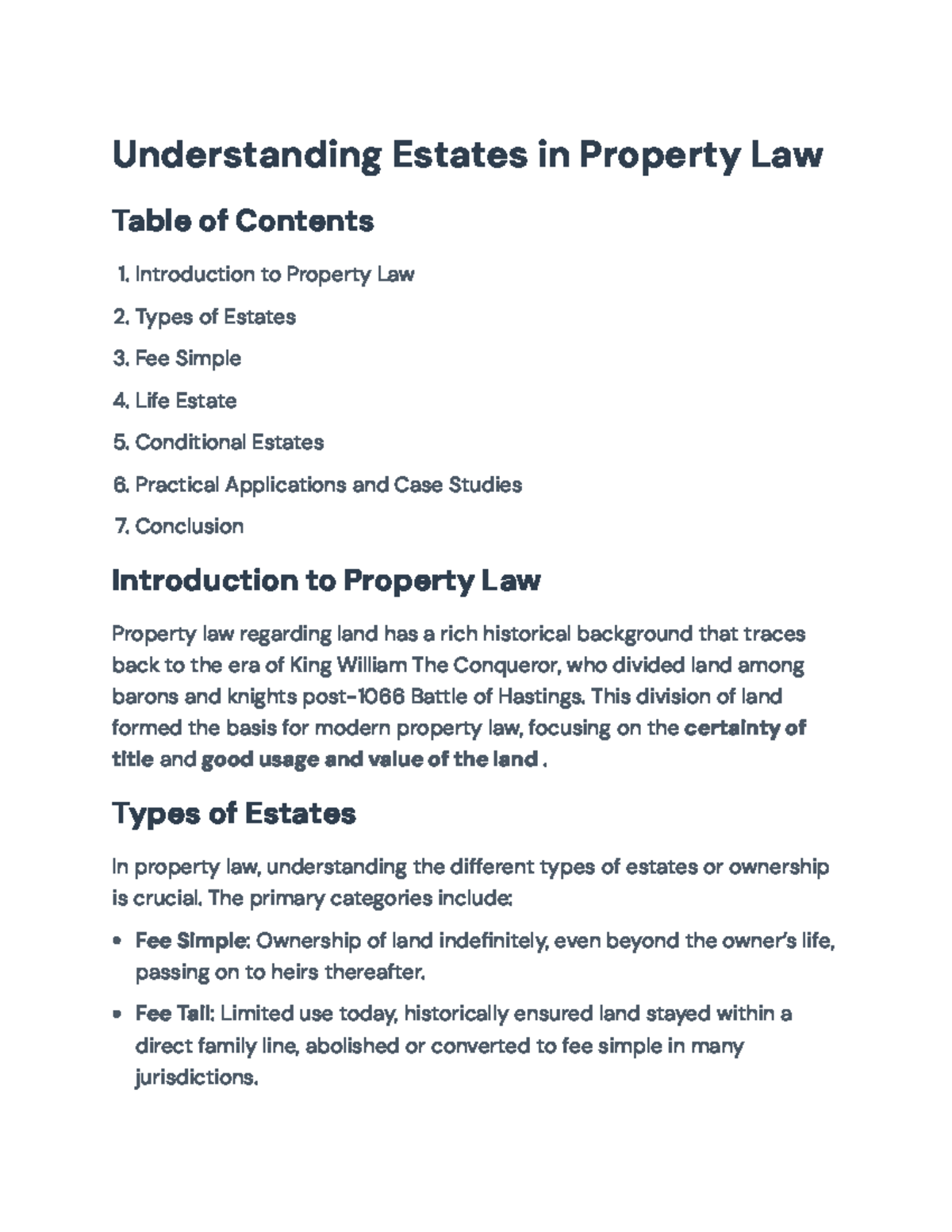 Understanding Estates in Property Law: Types & Applications ...