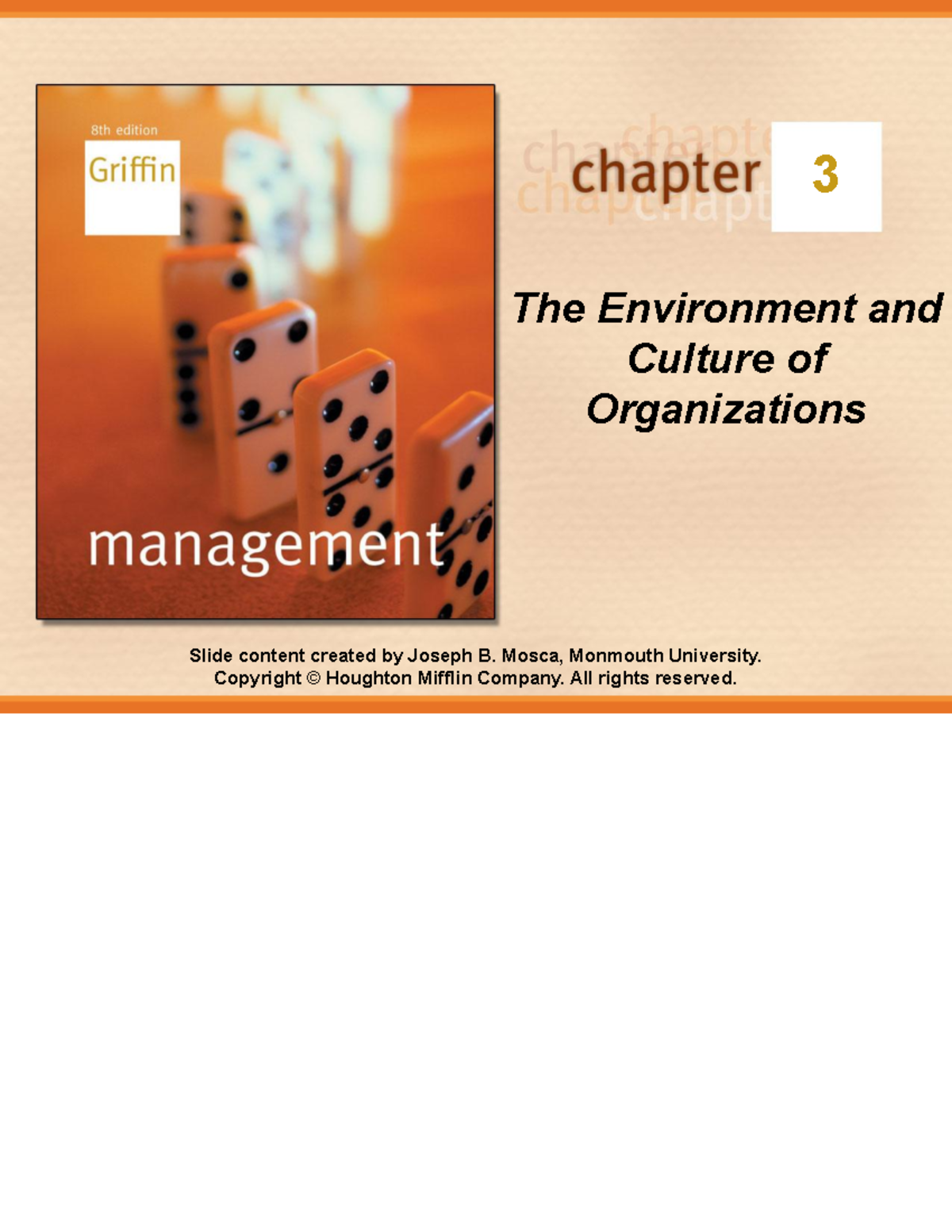 Chapter 3 - lecture slides - Slide content created by Joseph B. Mosca, Monmouth University ...