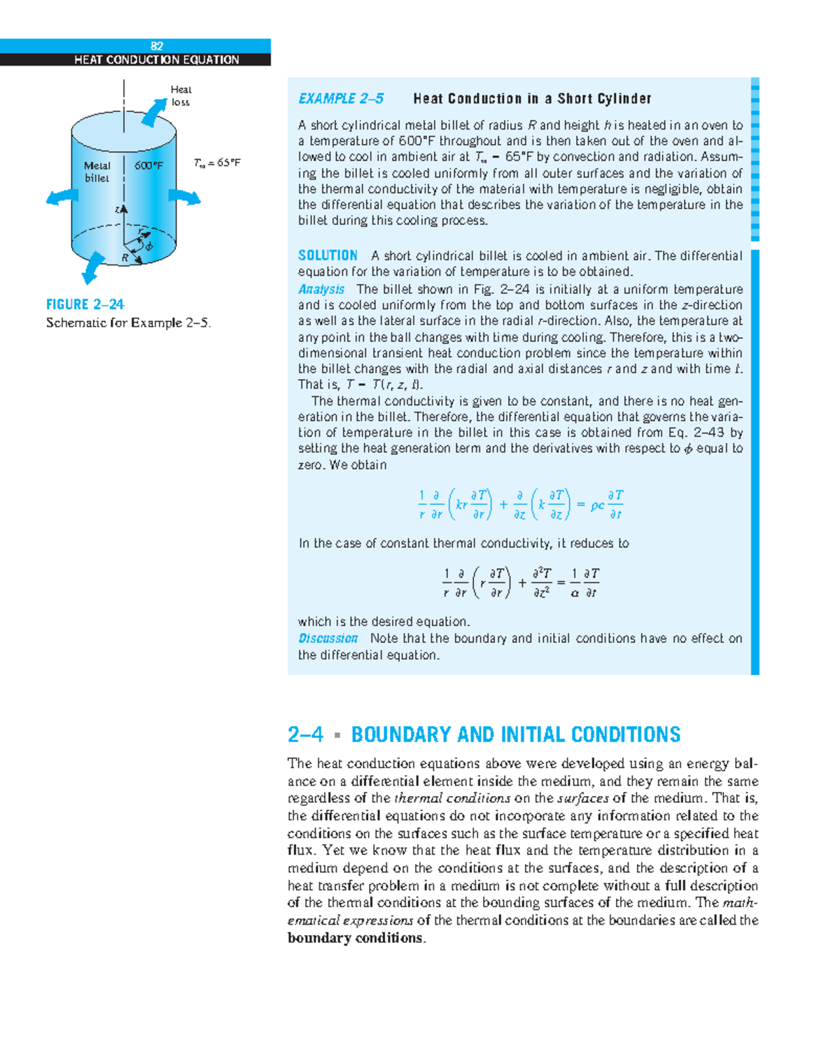 Heat Conduction Equation Analysis - Example of Metal Billet Cooling (82 ...
