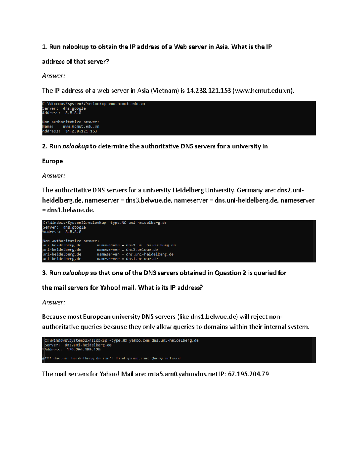 Lab 2B: DNS Queries and Responses Analysis - Studocu