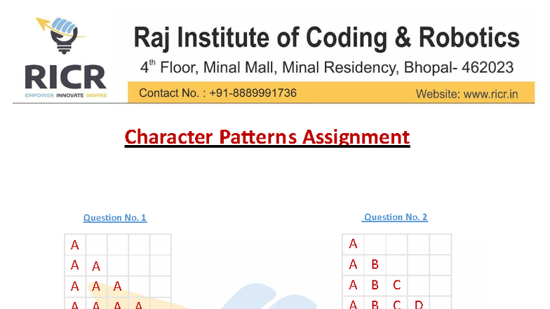 Character Patterns Assignment (1) - Questions Overview - Studocu