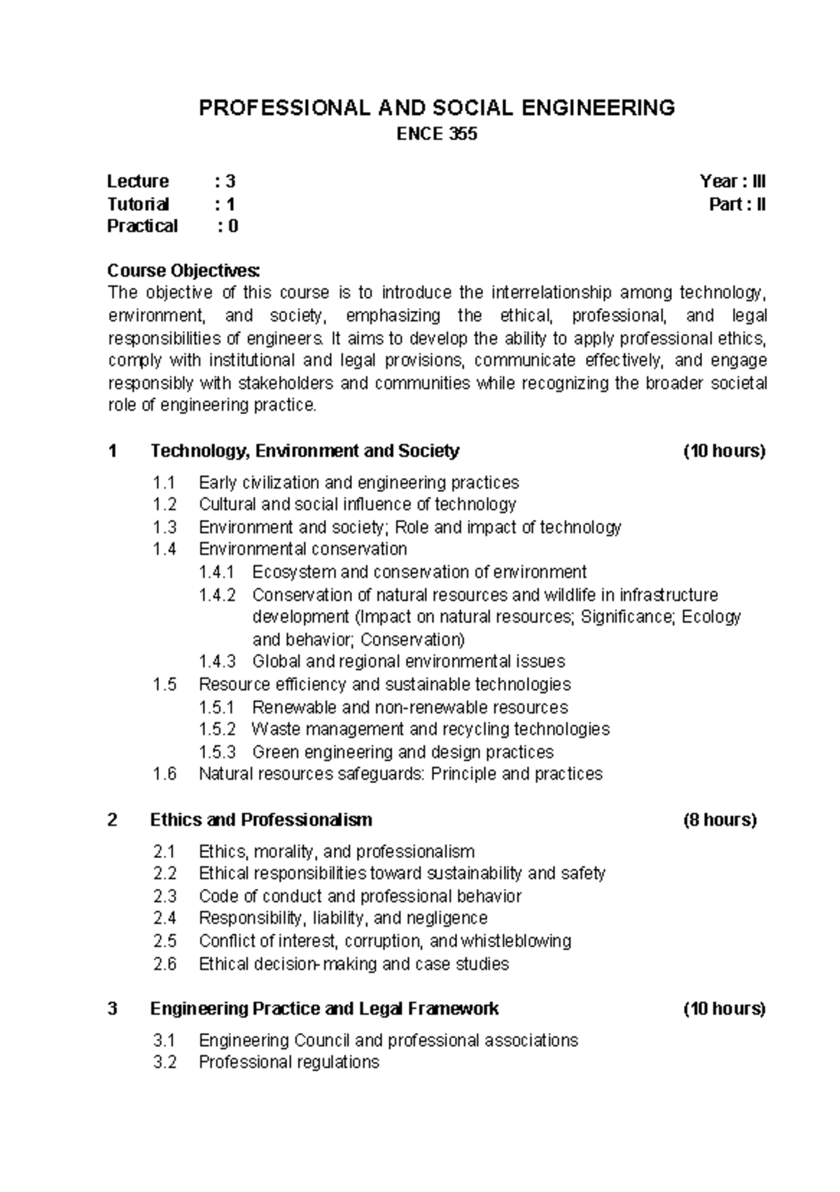 ENCE 355 Professional & Social Engineering Lecture Notes - Studocu