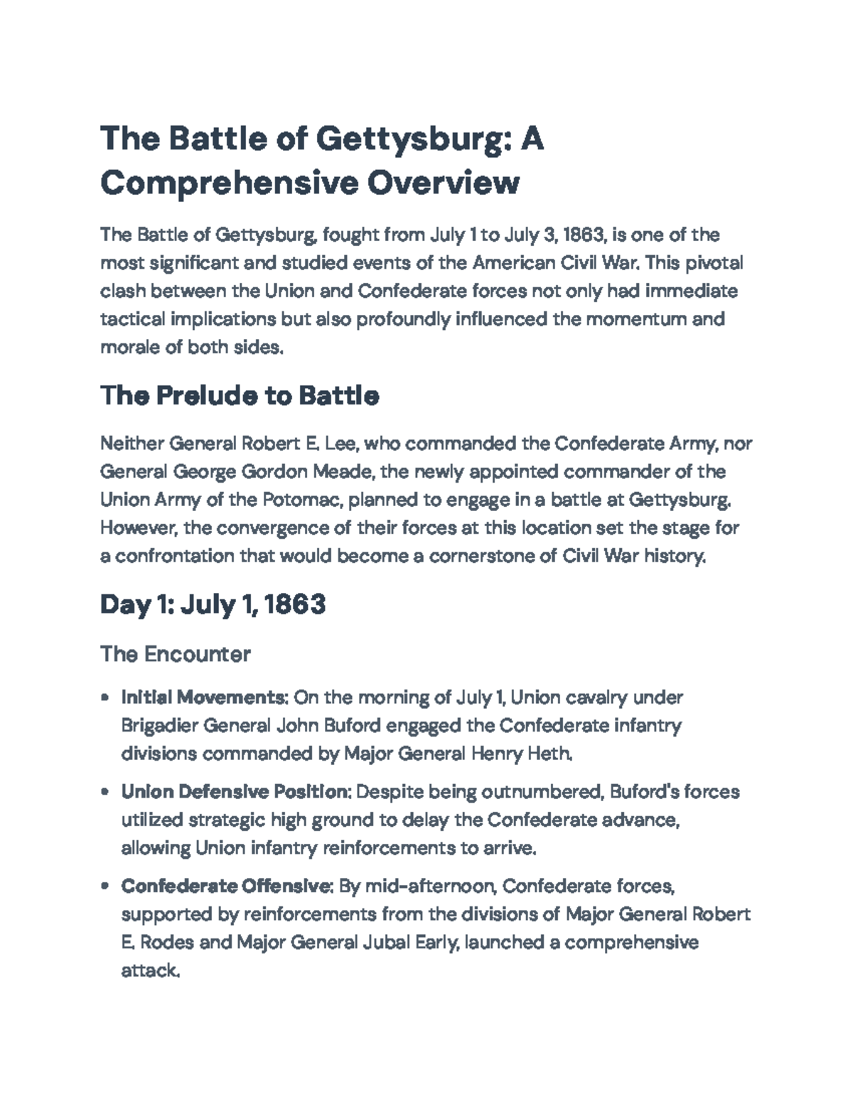 Battle of Gettysburg (1863): In-Depth Overview of the Pivotal Conflict ...