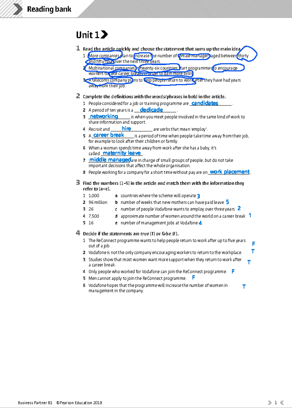 Reading Unit 1: Main Ideas and Key Definitions - Studocu