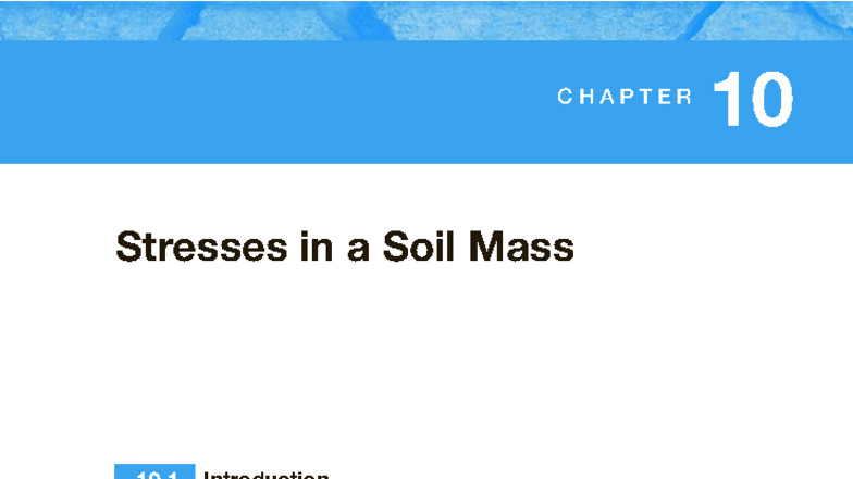 CHAPTER 10 Stresses in a Soil Mass - Practice Problems 2 - Studocu