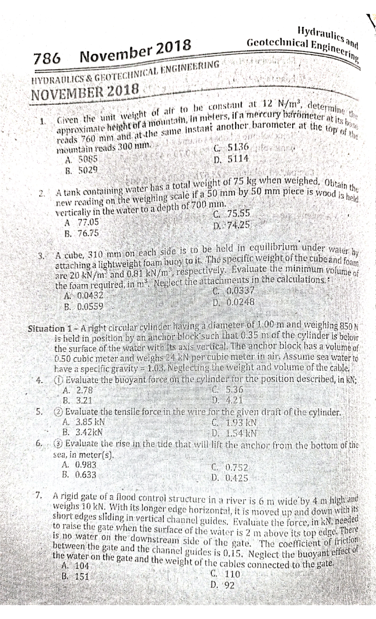 NOV 2018 CENG - Civil Engineering HGE Board Exam Problems Solutions ...