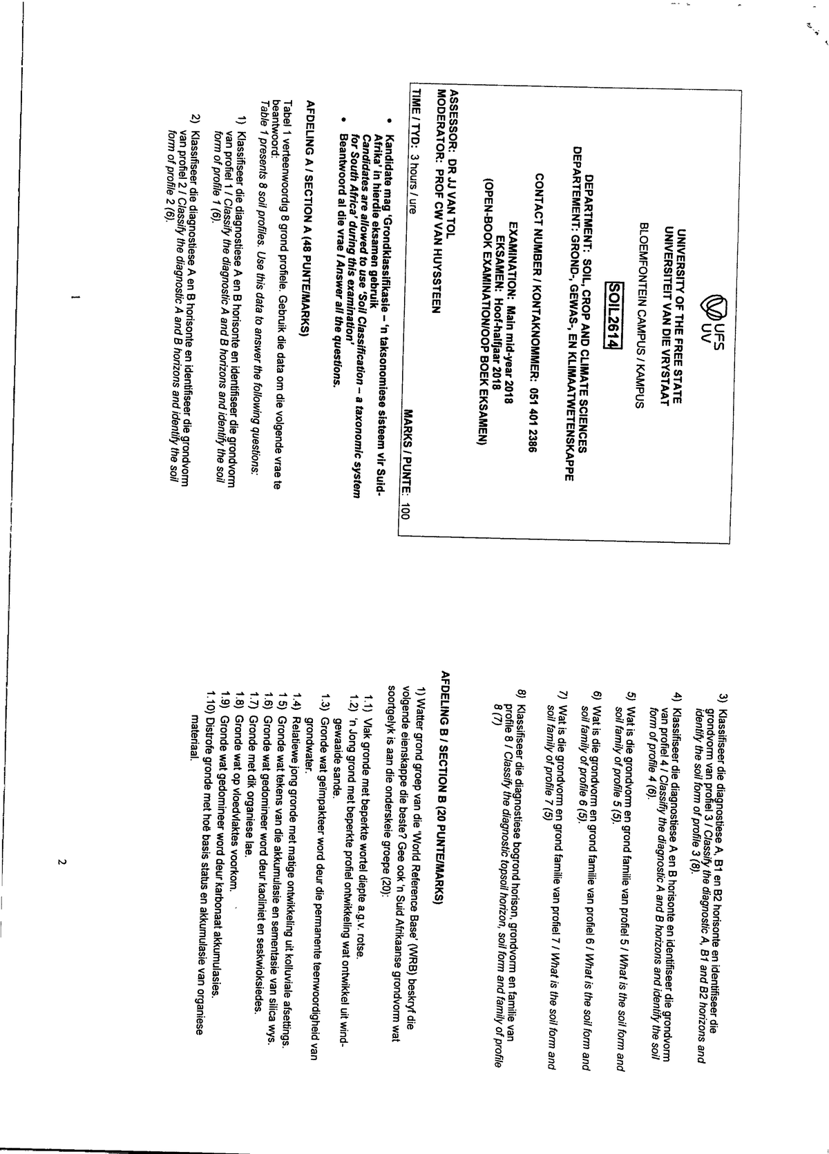 Soil Classification and Identification of Horizons for SOIL2614 Exam ...