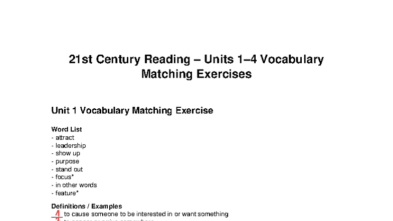 Unit 1 - 4 Vocab Review - dxjjkkkdkskzkzk - 21st Century Reading ...