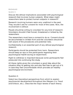 [Solved] physical cognitive and psychosocial examples for each stage ...