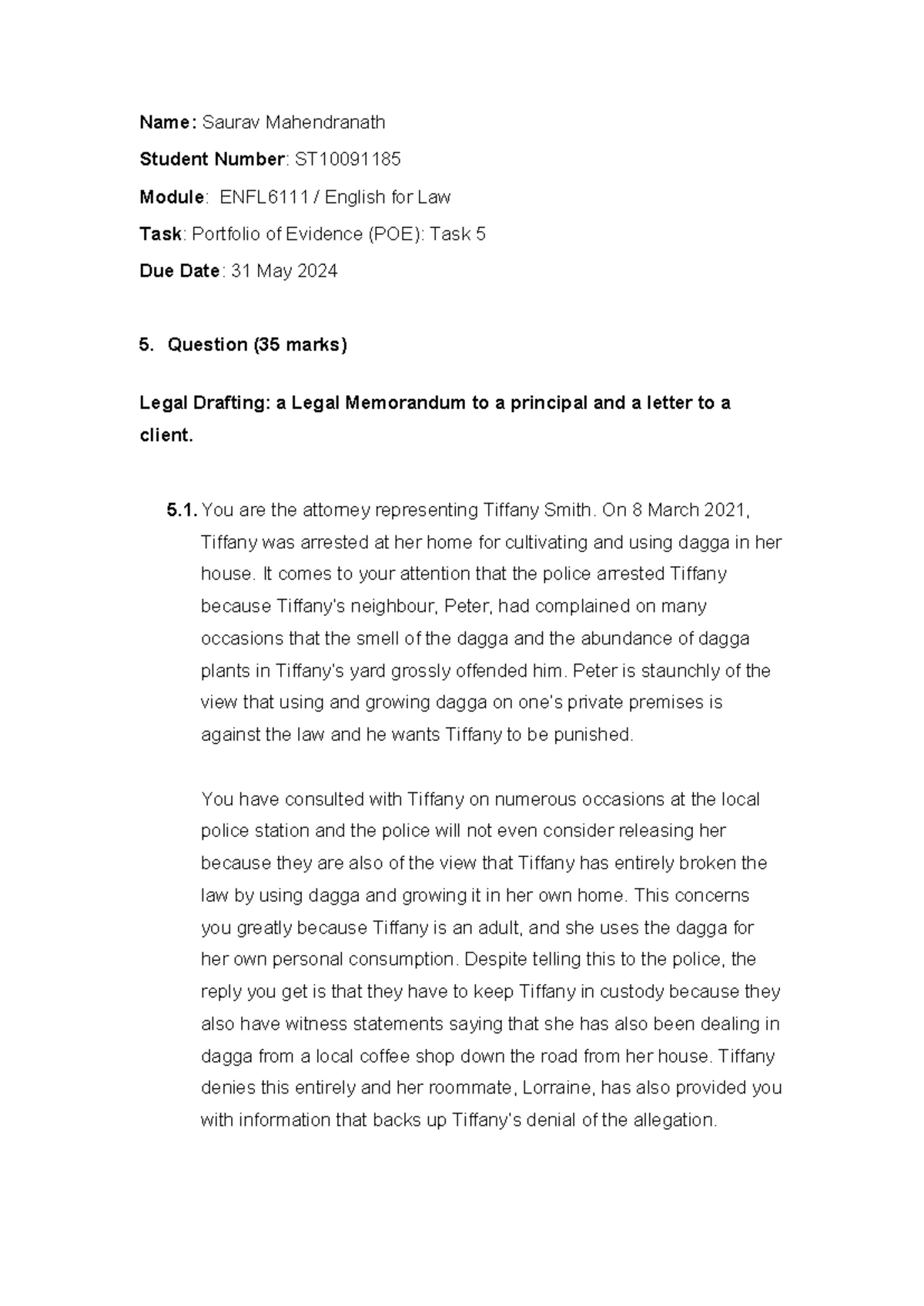 English for Law POE 23 - PRINCE CASE SUMMARY - © The Independent ...