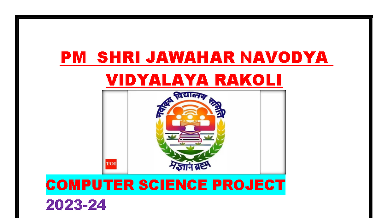 CBSE CS Project: Bank Management System by Jyoti Nahak - Studocu