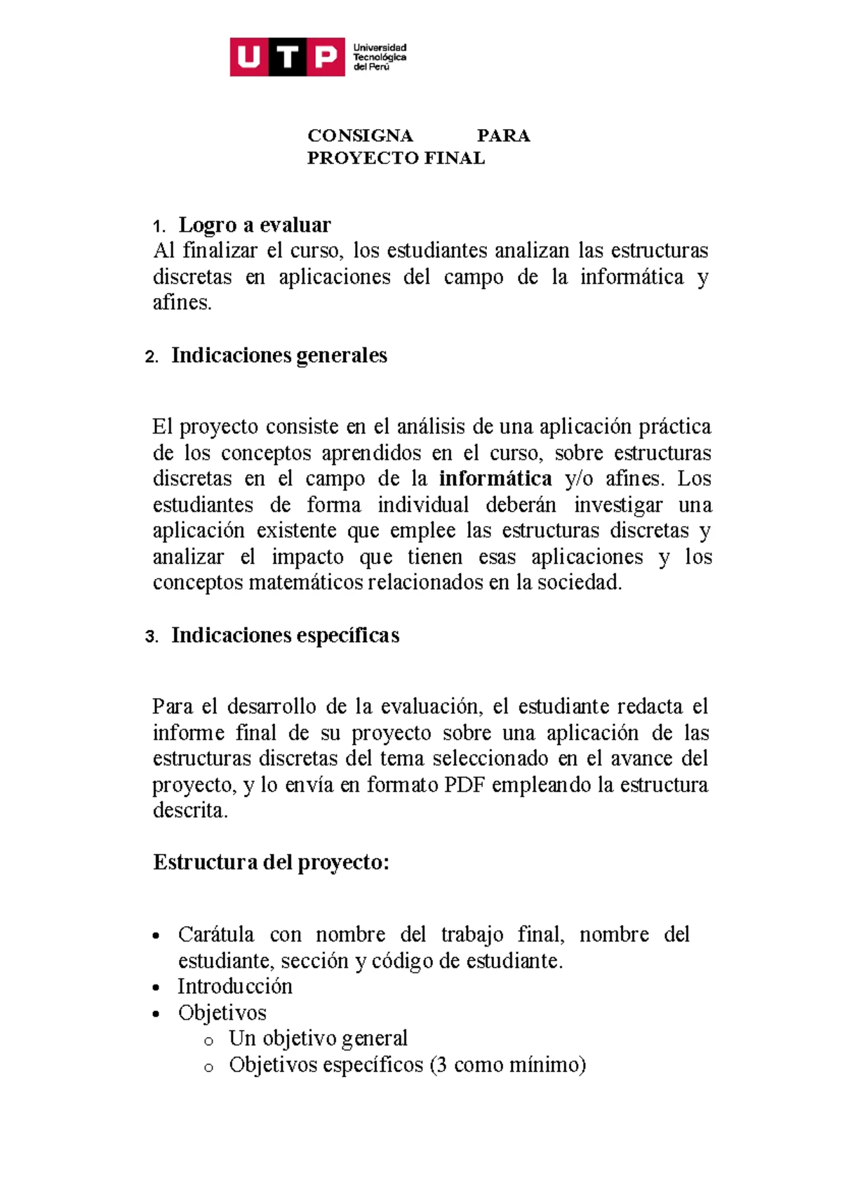(AC-S17) Proyecto Final: Análisis de Estructuras Discretas en Informática - Studocu