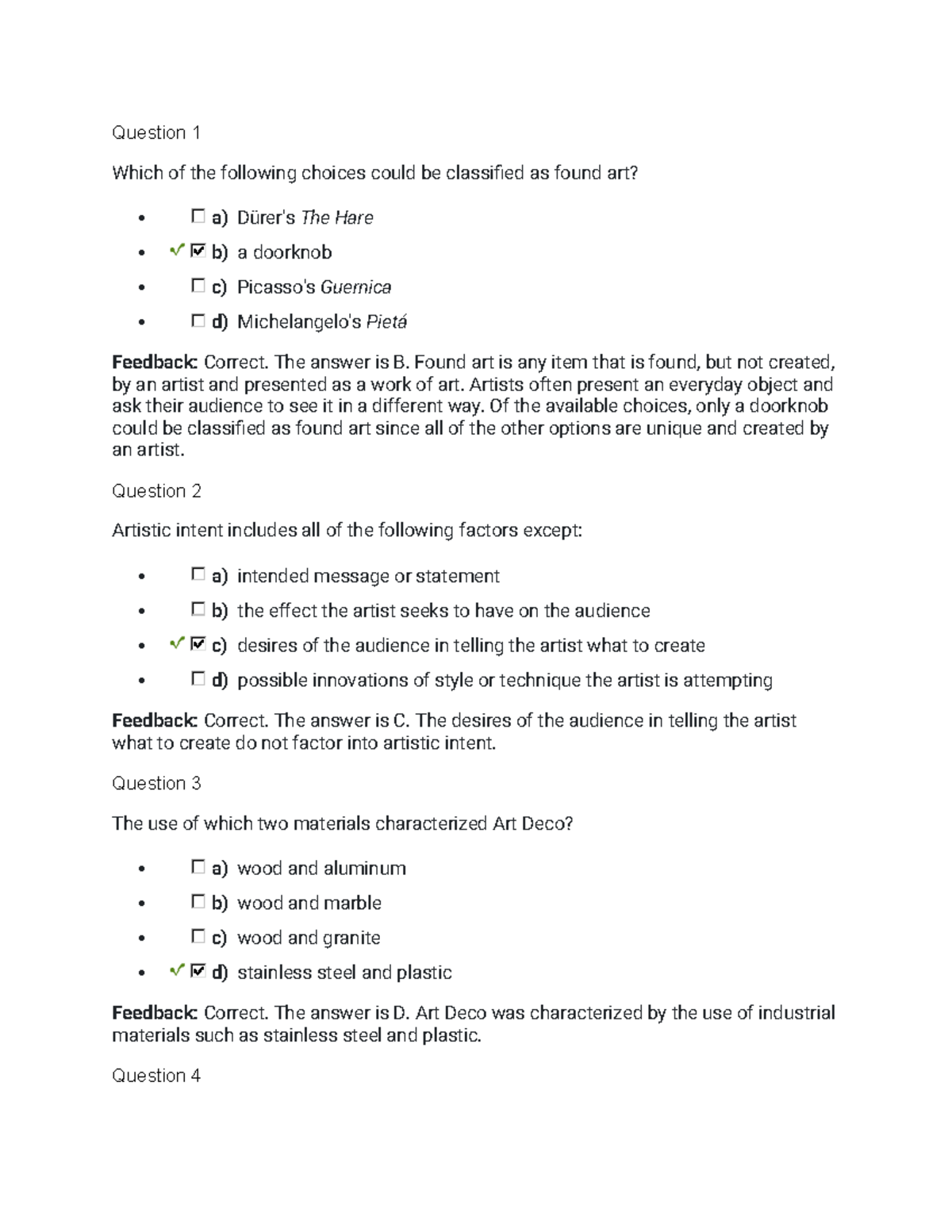 Week 6 Quiz - Art History (AH101) - Studocu