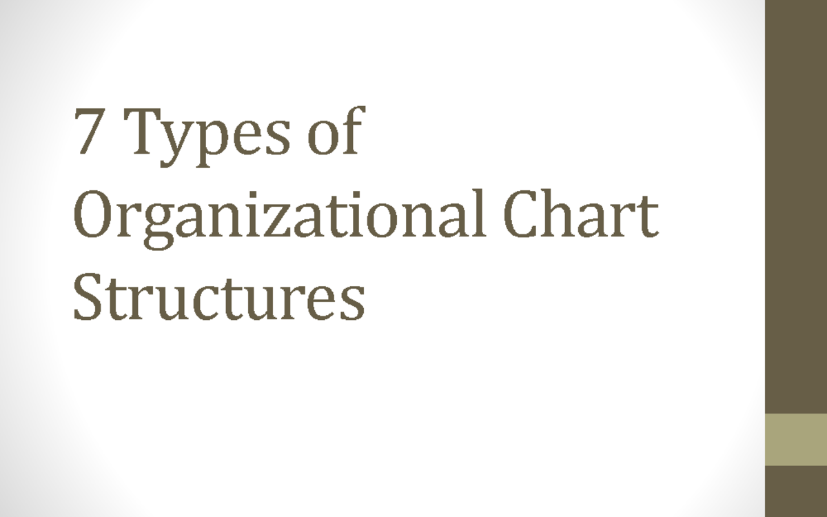 7 Types of Org Chart Structures: Understanding Key Models - Studocu