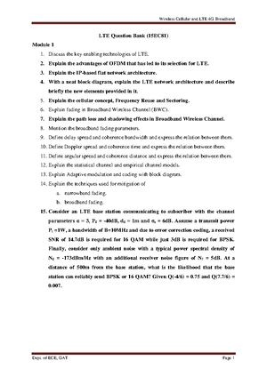 Unit 4 - Wireless Communication - UNIT- GSM and TDMA Technology Introduction to GSM and TDMA GSM ...