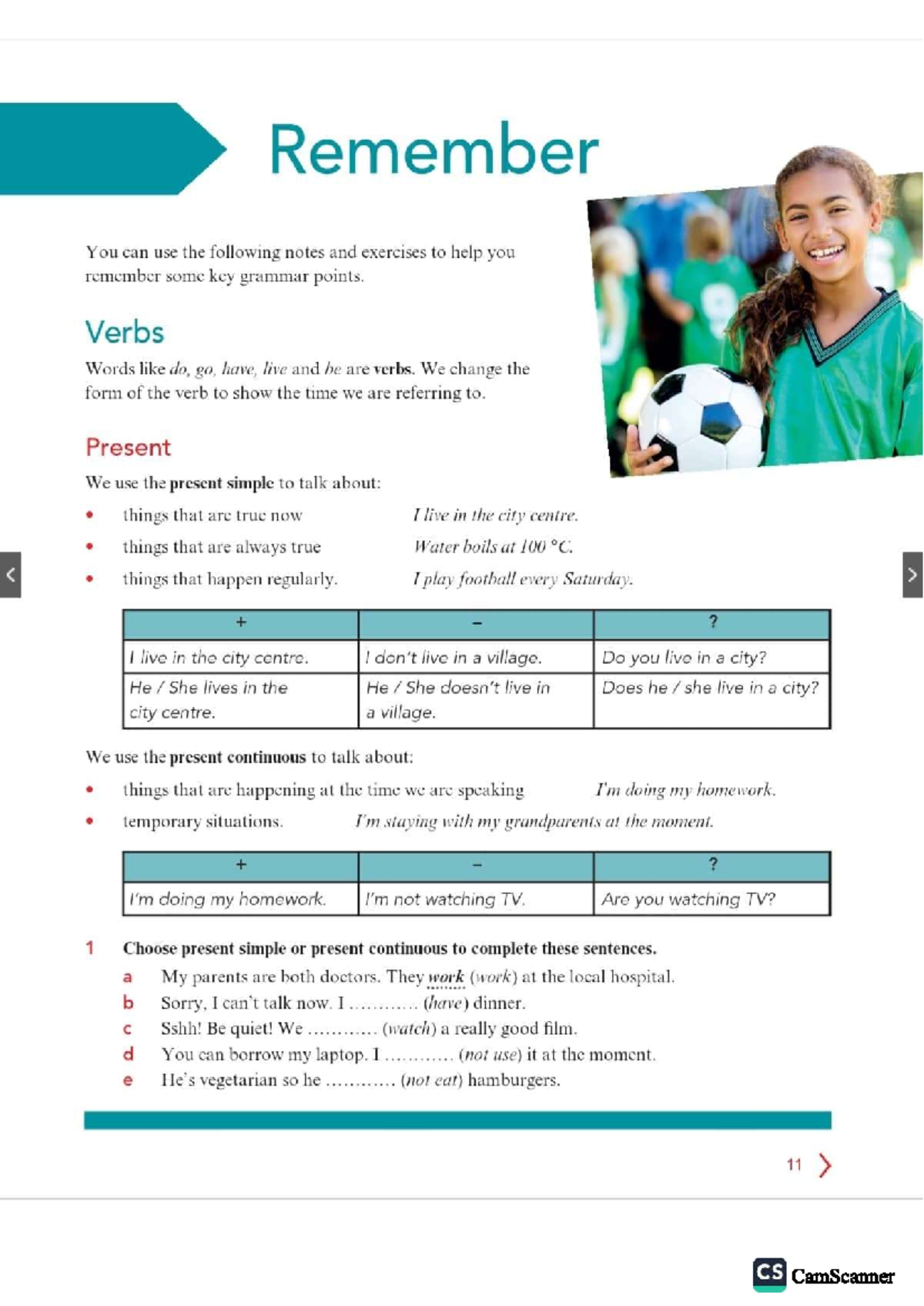 Global English 7 U0 Grammar Notes: Verbs & Tenses (P11-13) - Studocu