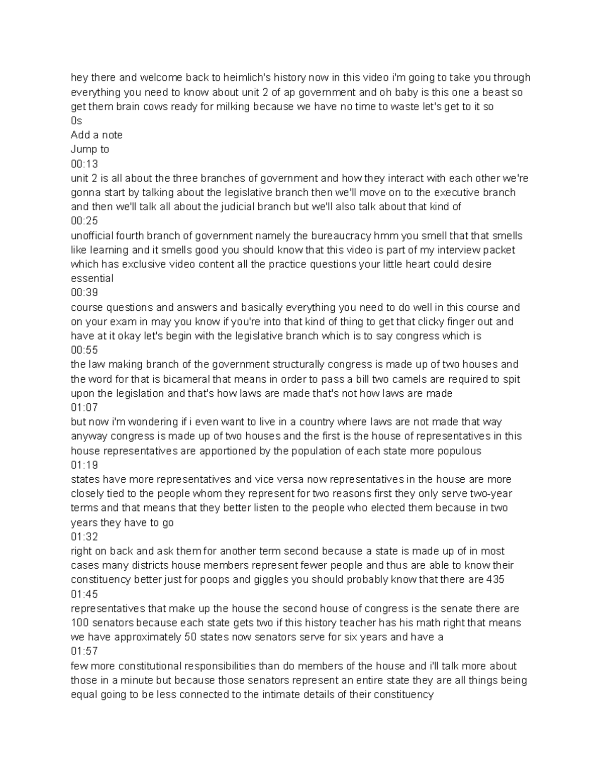 AP Government Unit 2: Understanding the Three Branches & Their ...