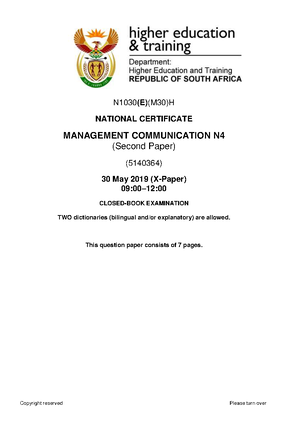 Public Administration N6 Notes - No part of this guide may be re ...