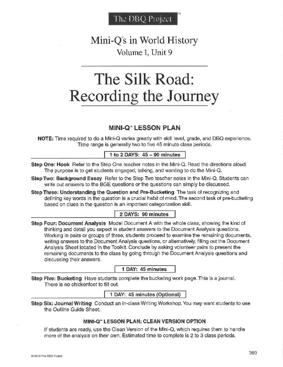 Unit 09: The Silk Road Journey - Lesson Plan Overview - Studocu