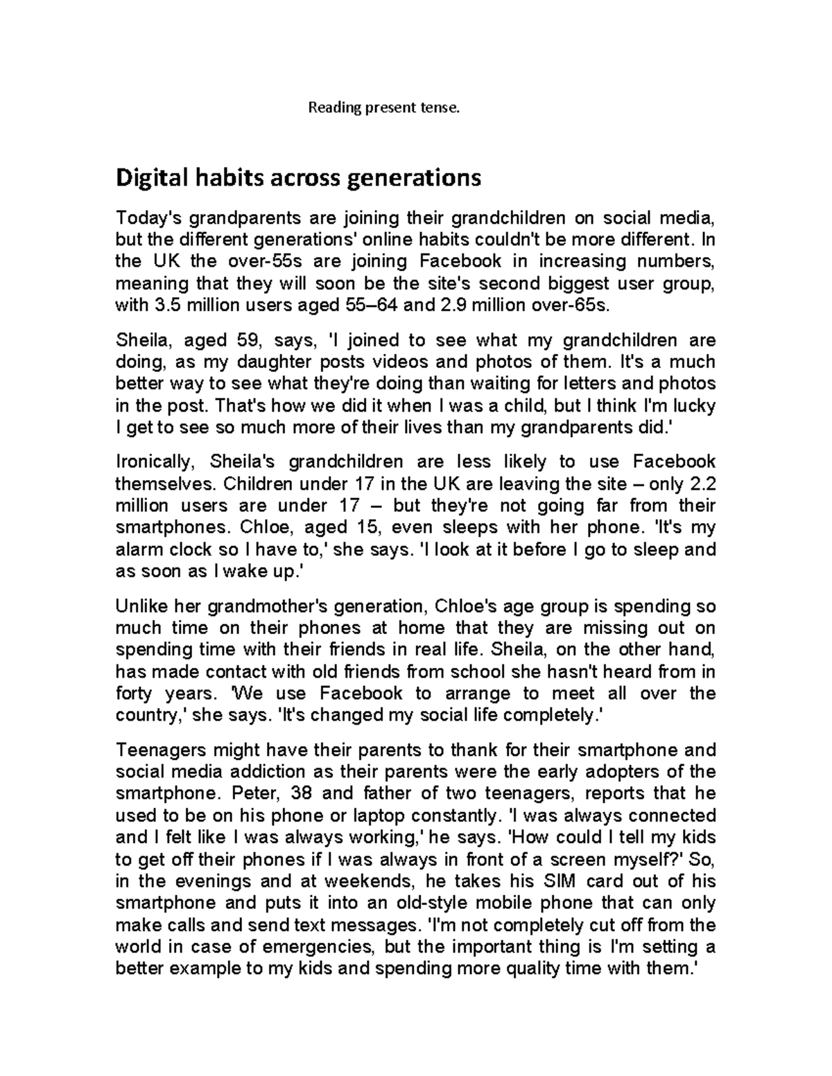 Digital Habits Across Generations: Insights & Reflections - Studocu