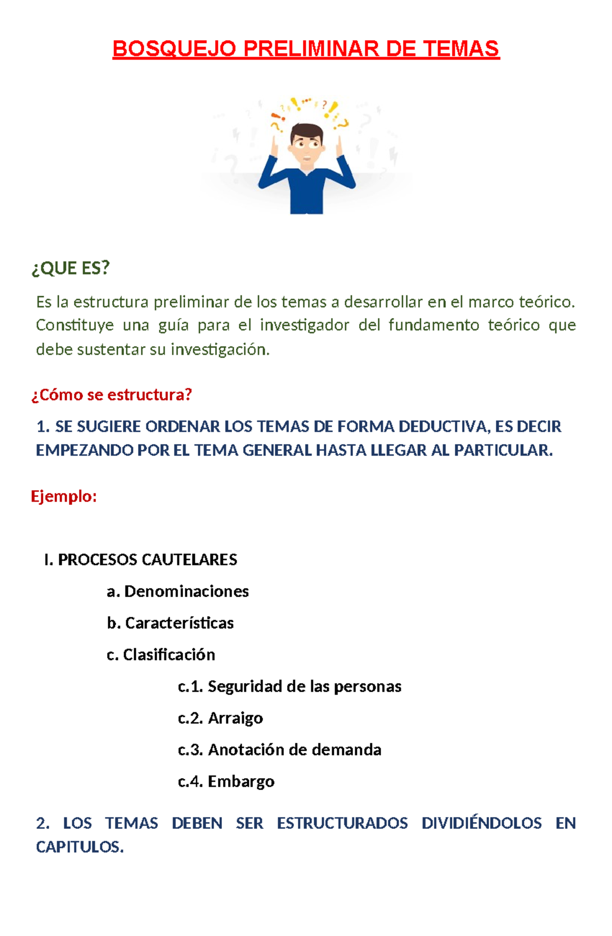 Bosquejo Preliminar de Temas para el Marco Teórico de Investigación ...