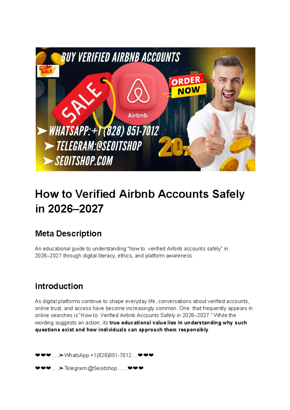 How to Safely Buy Verified Airbnb Accounts: A 2026-2027 Guide - Studocu