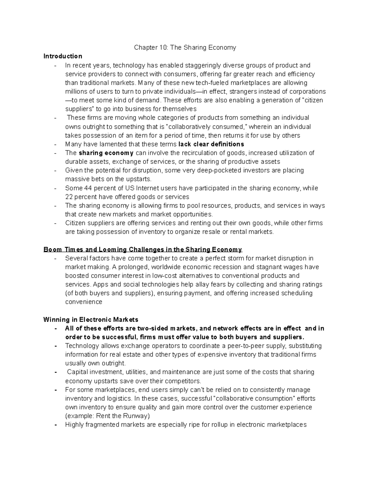 26 - Chapter 10 The Sharing Economy - Chapter 10: The Sharing Economy ...
