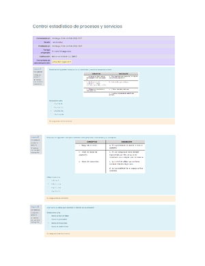 Modalidad de exámenes Semana 3 Control estadistico de Procesos y Servicios - 15/9/23, 12:49 ...