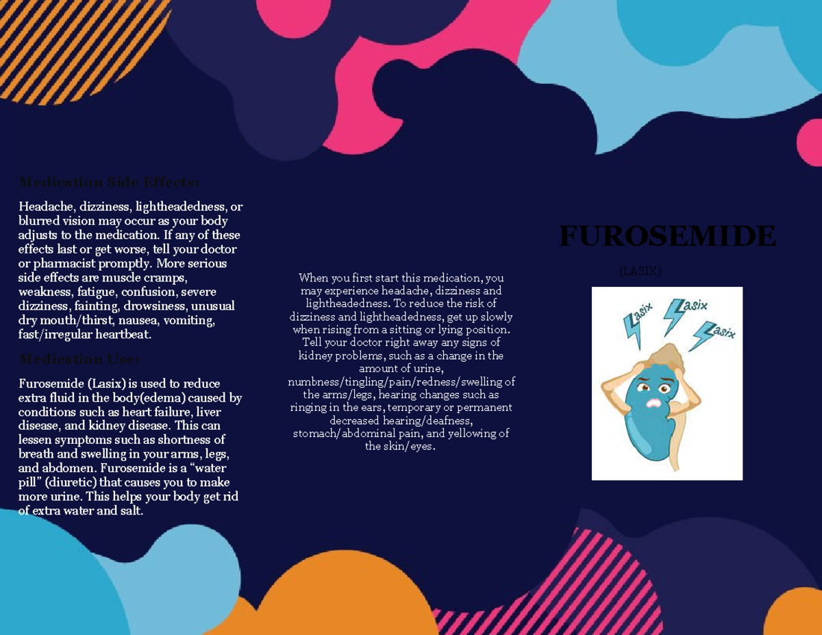 Furosemide - Educational pamphlet - Medication Side Effects: Headache ...